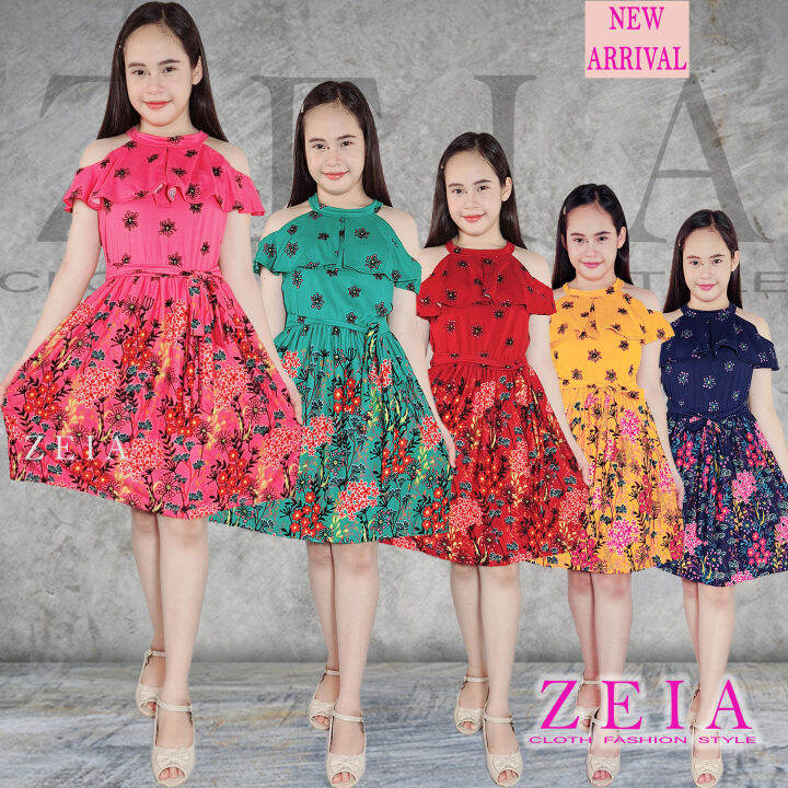 ZEIA BAKUNA KIDS DRESS IN COTTON SPAN FABRIC SENEPA PRINTS | Lazada PH