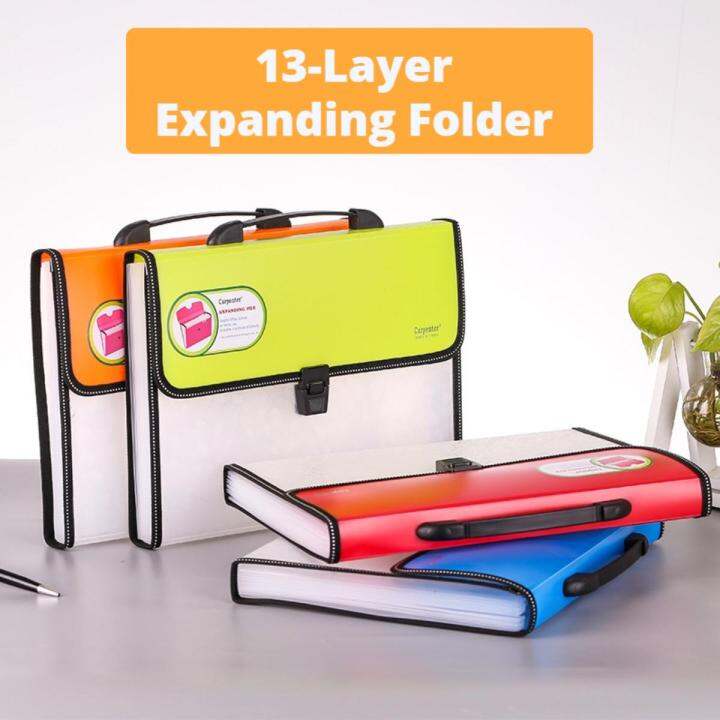 13-layer Expanding File Folder Long Folder File Organizer Clear Book ...