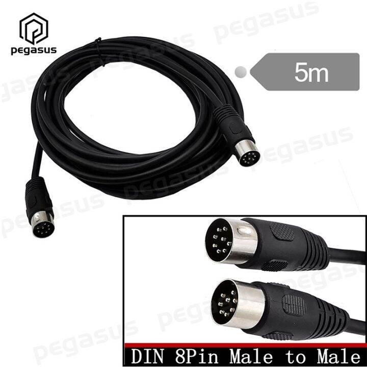 50CM 1.5M 3M 5M Din 8 Pin MIDI Male-Male Speaker Signal Audio Cable ...