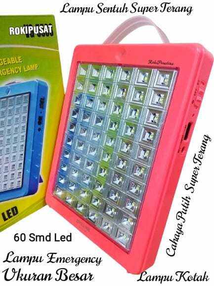 Lampu Led Emergency Kotak 60 SMD Lamp Darurat Jumbo Rechargeable 10 ...