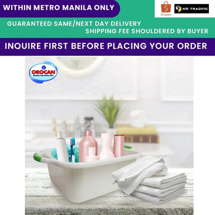 Orocan Sure Grip Deep 20 Liter Rectangular Basin 8508 | Bathroom ...