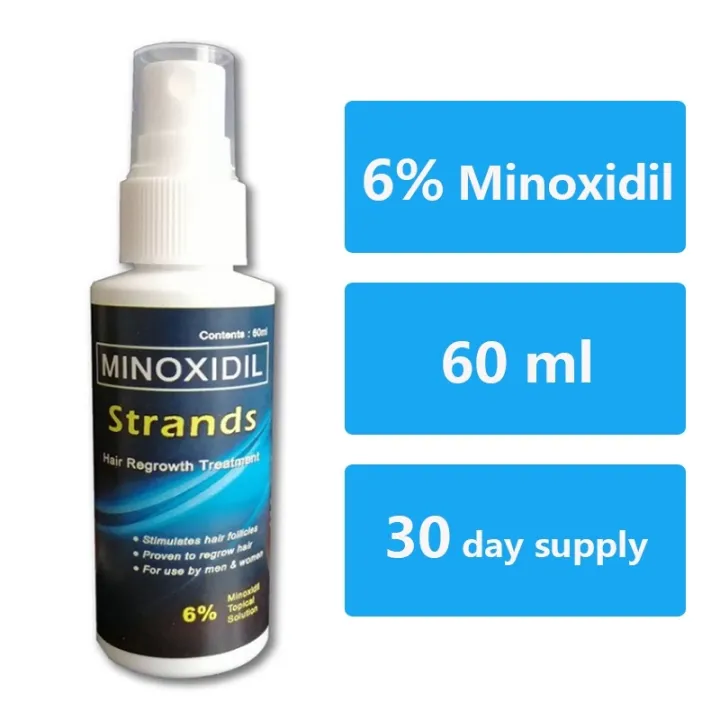 Minoxidil Strands 6% Minoxidil Topical Solution (60ml per bottle) Hair ...