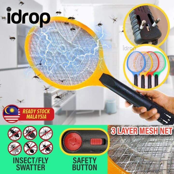 [Medotop] Electric Rechargeable Insect Mosquitoe Fly Swatter / Pemukul ...