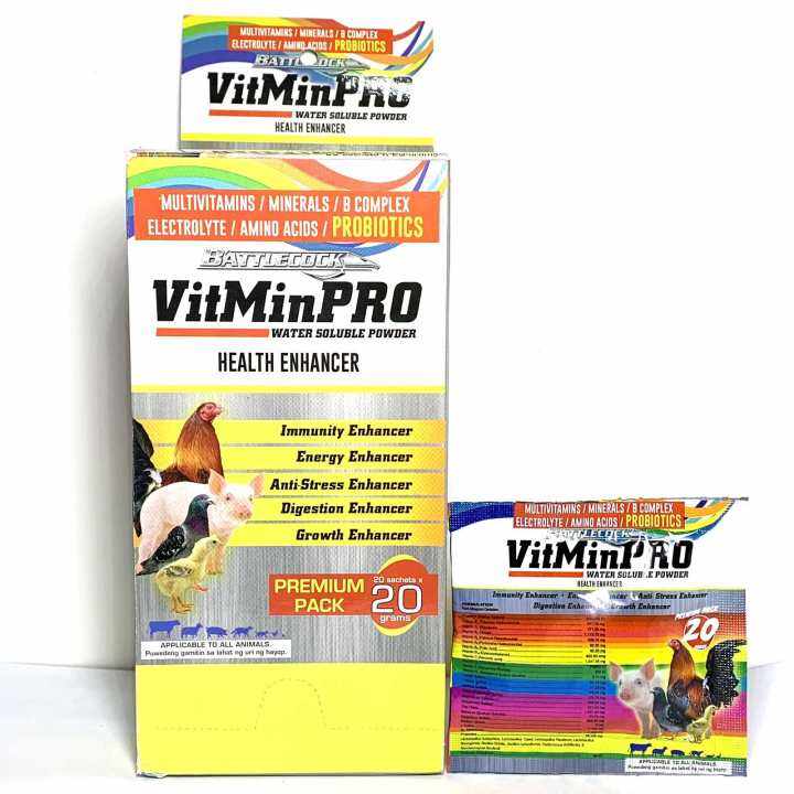 [FCR AGRIVET] 1box (20pcs) Battlecock VitminPro Health Enhancer Powder ...