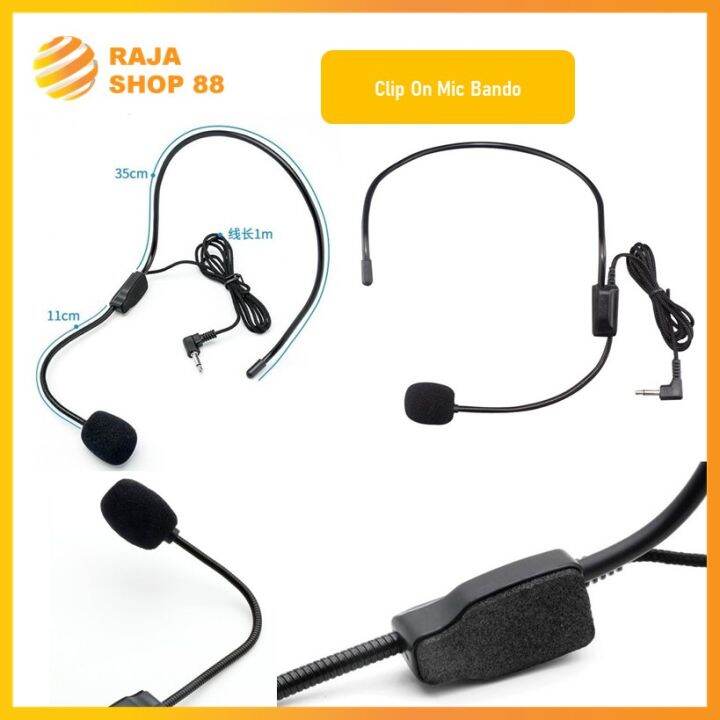 Mic Bando Clip On Microphone Youtuber Bando Style Suara Bagus | Lazada ...