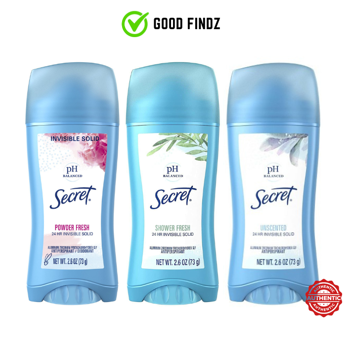 Secret Antiperspirant Deodorant Invisible Solid Unscented / Shower ...
