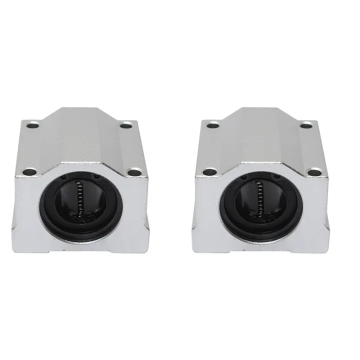 2X SCS20UU 20mm Linear Motion Ball Bearing Slide Bushing Block Steel ...