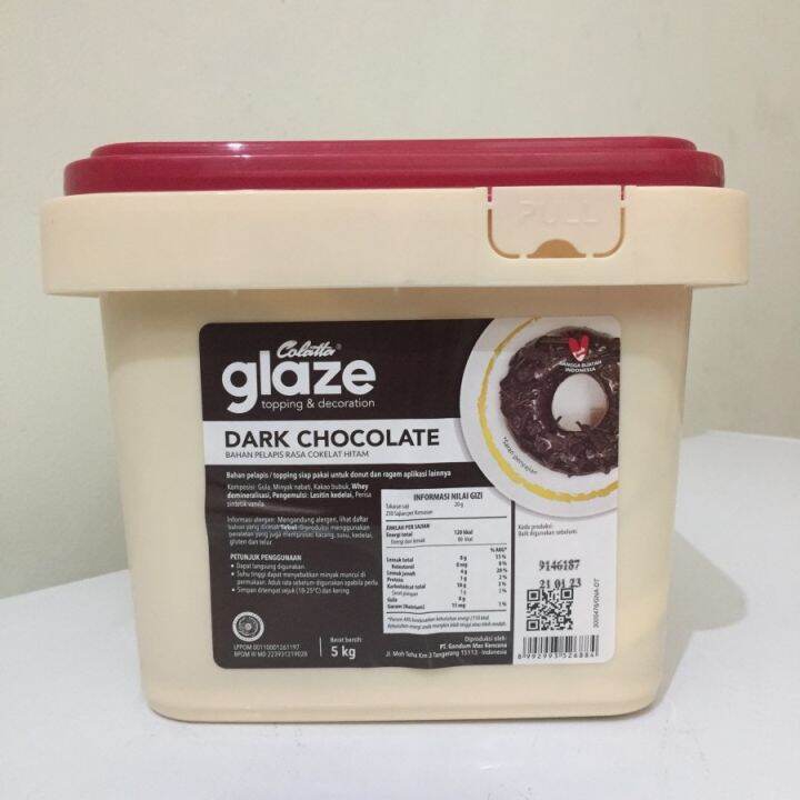 COLATTA DIP GLAZE DARK CHOCOLATE COKLAT 250 GR - TOPPING DONAT | Lazada ...
