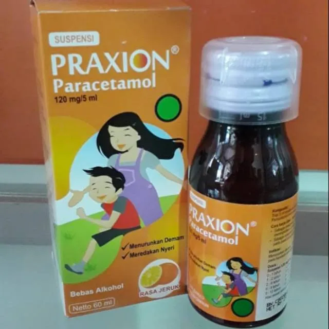Praxion Sirup 60 ml | Praxion Sirup 60 mL Paracetamol micronized Obat ...