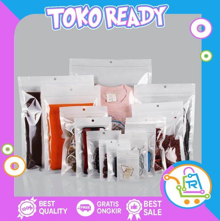 TR Plastik Klip Susu Plastic Ziplock Putih Packing Zipper Ukuran Zip Lock Kedap Udara R1003 ...