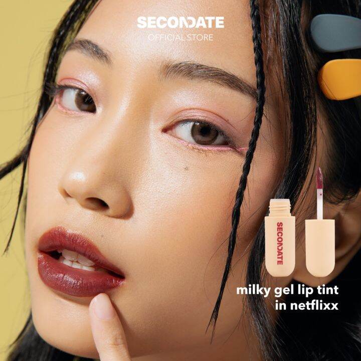 SECONDATE Milky Gel Lip Tint Netflixx | Lazada Indonesia
