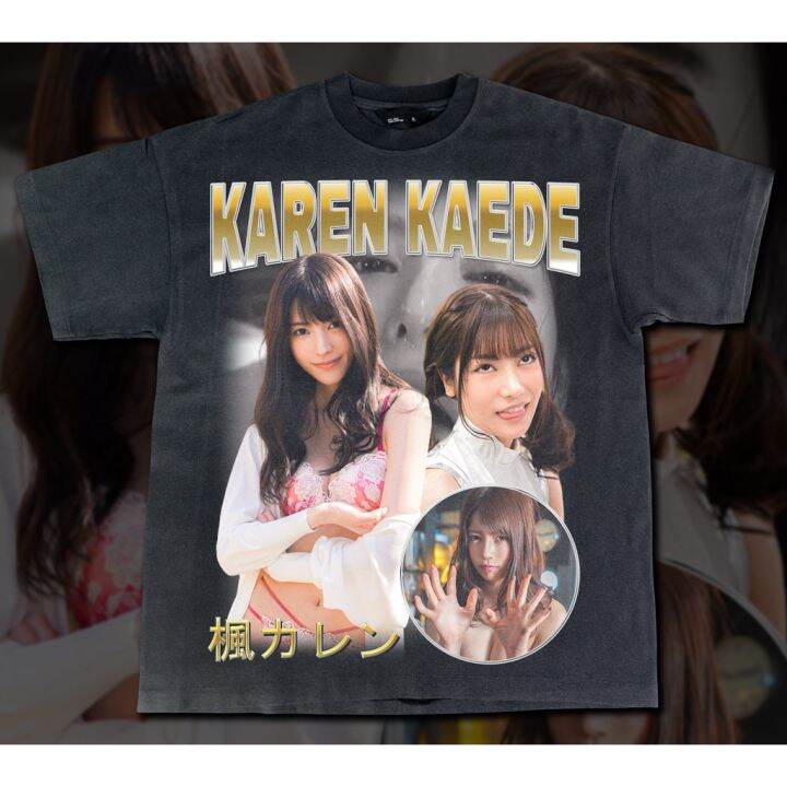 เสื้อยืดผ้าฝ้ายKaren Kaede รีไทร์ -Bootleg T-Shirt | Lazada.co.th
