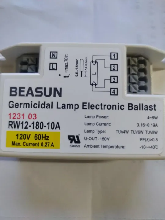 Best Electronic Ballast For BEASUN UV Lamp RW12-180-10 RW12-180-10A (110V/220V) | Lazada PH