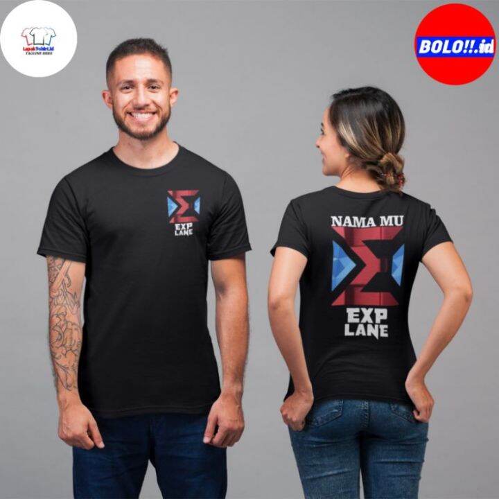 Promo - T-shirt Kaos Distro Game Mobile Legend All Role Costum Nama ...