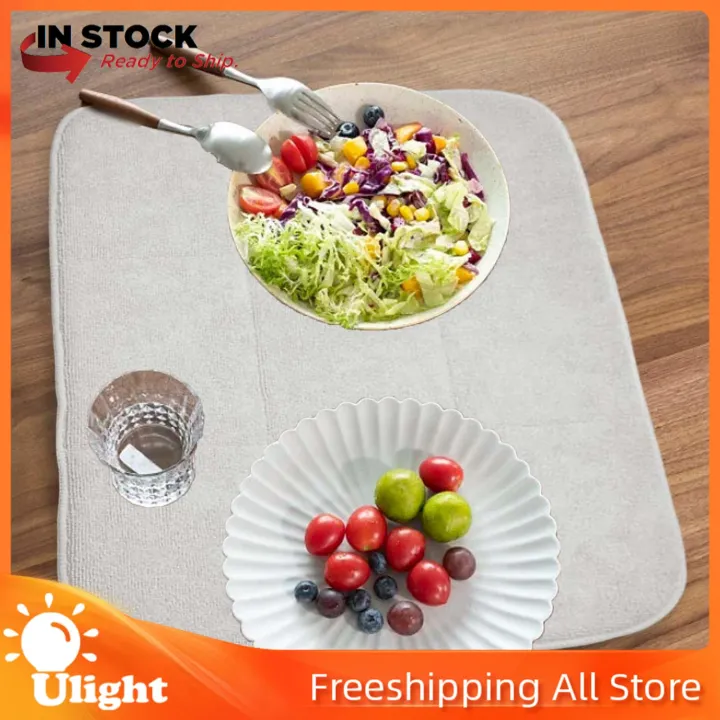 Ulight Microfiber Countertop Place Mat Kitchen Counter Mat Multi Use ...