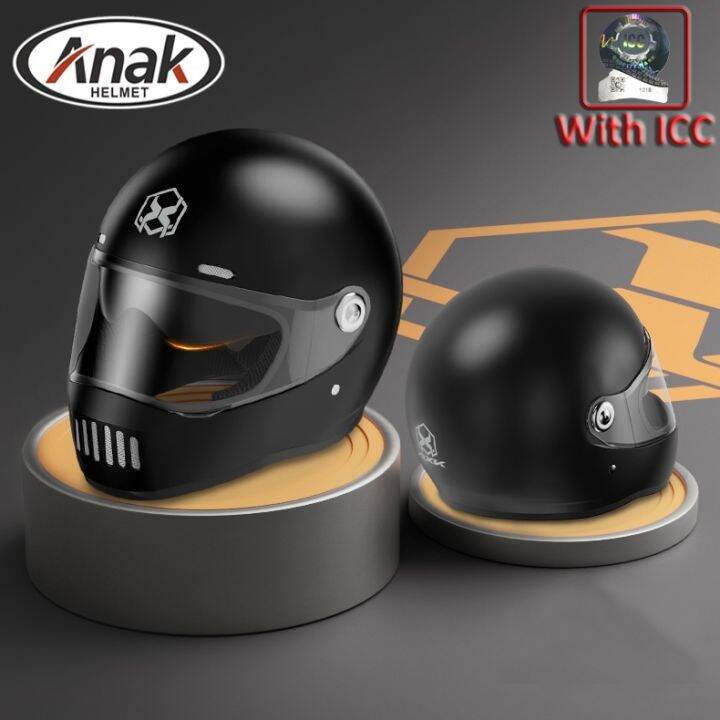 Anak FL-50 Retro Classic Dual Visor Full Face Helmet For Motorcycle Man ...