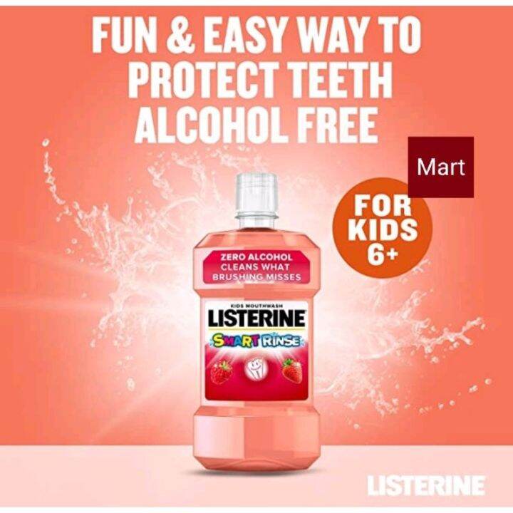 Listerine Smart Rinse Mouthwash for Kids -500mL | Lazada PH
