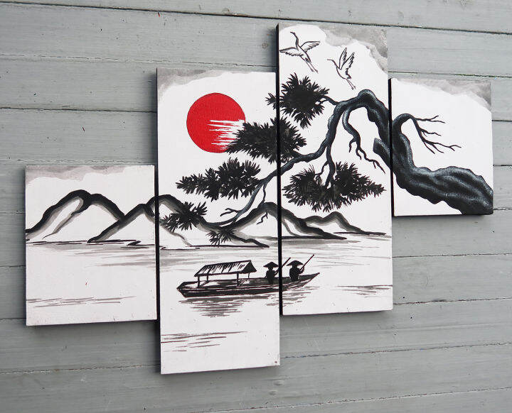 LUKISAN DINDING KONSEP MINIMALIS JEPANG / KOREA | Lazada Indonesia