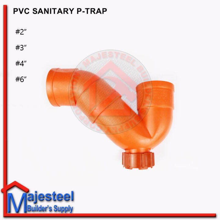 PVC Sanitary Orange Fittings P-Trap 2inch - 3inch (MAJESTEEL) | Lazada PH