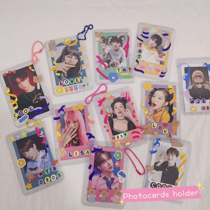 5pcs lot Korea Kpop Photocards Protector Storage Bag Transparent ...