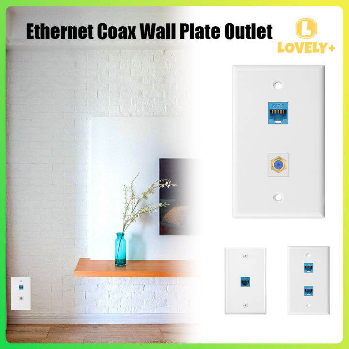 Ethernet Coaxial F Type Port Wall Face Plate Socket Outlet Mounted ...