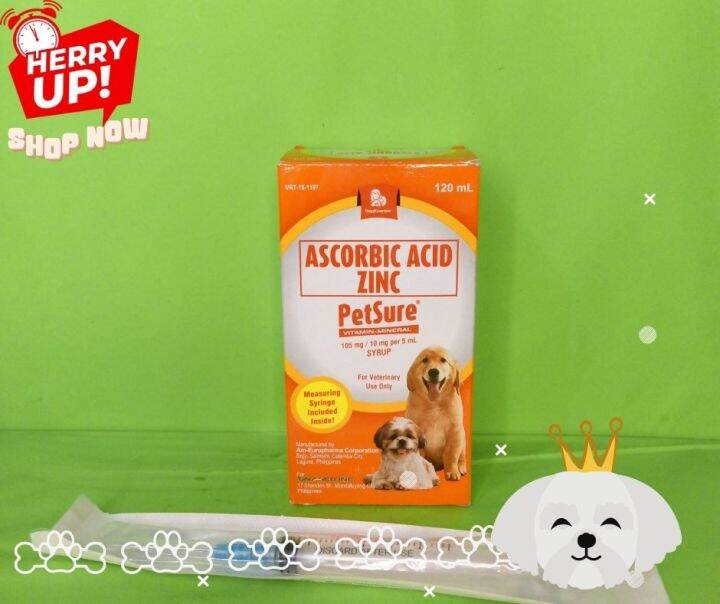 PETSURE Vitamin C Dog Vitamins IMMUNE BOOSTER for Pets 120ml with FREE ...