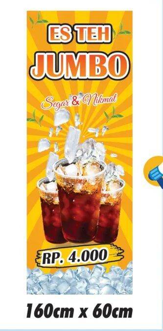 BANNER/ SPANDUK ES TEH JUMBO/ ES TEH POCI/ ES TEH NUSANTARA X BANNER ...