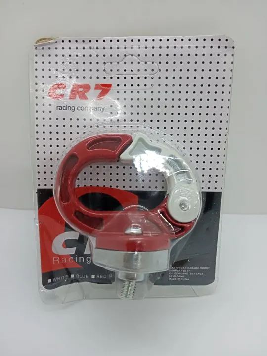 1 PC. CR7 HELMET HOLDER FOR MOTORCYCLE (RED)/ SABITAN NG HELMET PARA SA ...