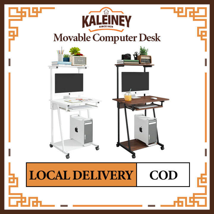 KALEINEY Simple Learning Table Movable Computer Desk Multipurpose Study ...