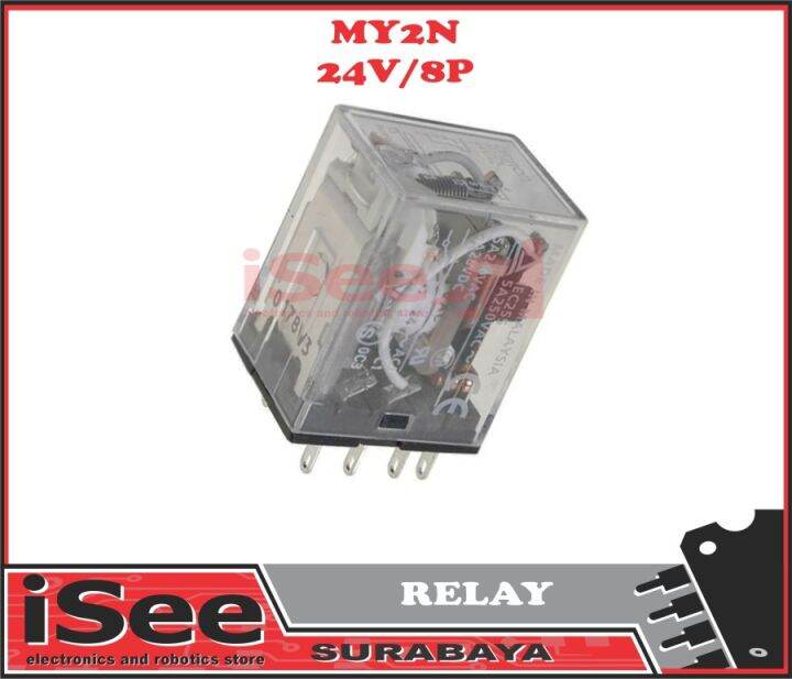 Relay 24v 8p DC 24 Volt Coil DPDT 8 Pin 8P Electromagnetic Power Relay | Lazada Indonesia