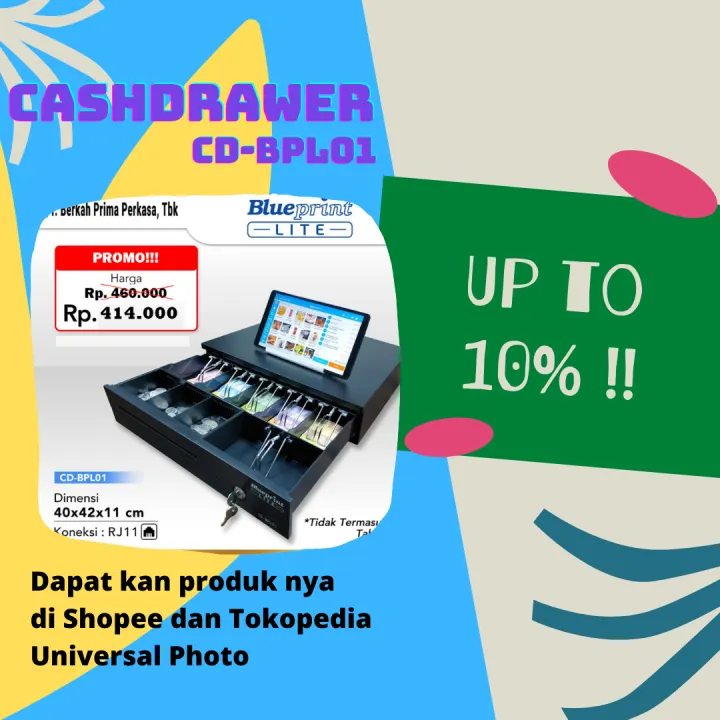laci kasir/ CASH DRAWER Blueprint CD-BPL01 40x42x11 Cm | Lazada Indonesia