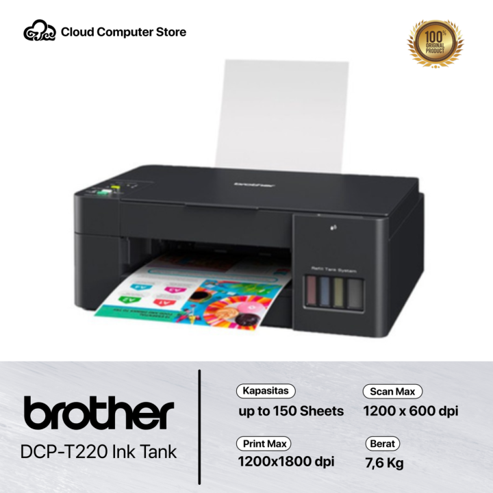 Printer Brother DCP-T220 Ink Tank Print/Scan/Copy | Lazada Indonesia