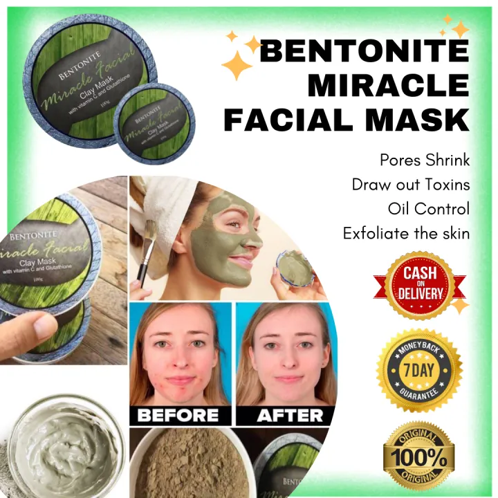 ORIGINAL BENTONITE FACIAL CLAY MASK ++ bentonite clay powder with water to make a thick paste ...