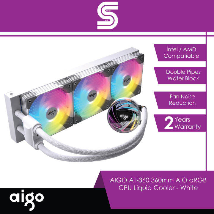 AIGO AT-360 360mm AIO aRGB CPU Liquid Cooler - White | Lazada