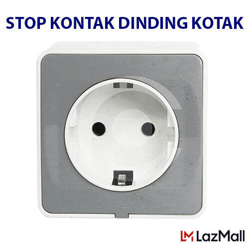 STOP KONTAK DINDING KOTAK 1 Lubang Colokan Listrik Dinding Standart ...