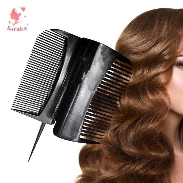 Saraka 3 in 1 Hair Comb Hair Parting Comb Black for Sectioning, Parting ...