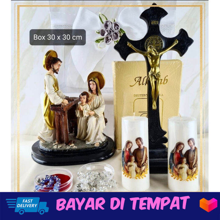 Paket Hantaran Persembahan Pernikahan Katolik / Salib Yesus / Patung ...