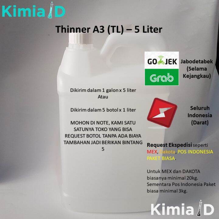 Thinner TL - 5 Liter - Solvent - Thinner Toluen - Lacquer - Pelarut ...