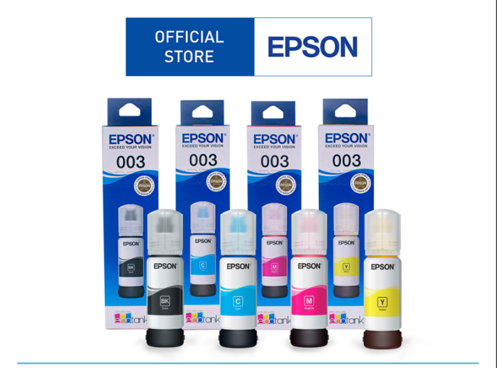 Epson 003 Inks for L1110, L3150, L3110, EPSON L5190 Printer - BK/CY/MG ...