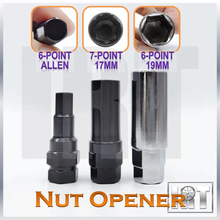Allen Key 6 7 Point Heptagon Hexagon Opener Steel Wheel Lug Lock Nut 1. ...