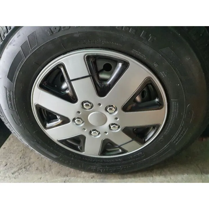 hub cap 2 tone 14 size silver black mitsubishi l300 isuzu travia ...