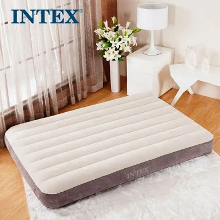 Kasur Angin Full High Bed Dura Beam Queen Size With Fiber Tech -Intex ...