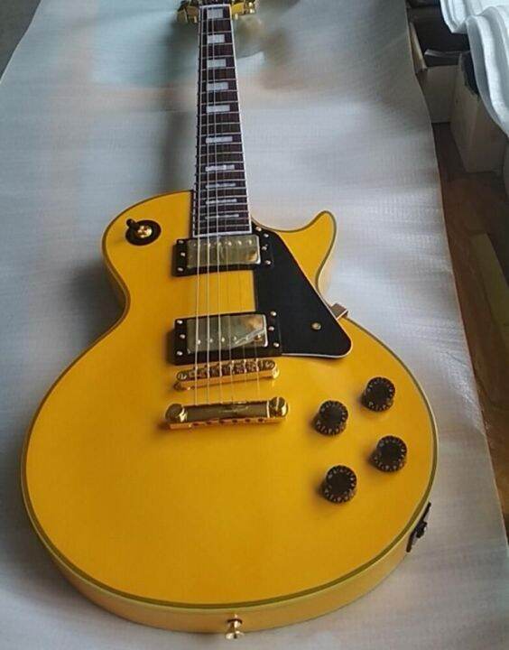 Gibson Les Paul Gitar Listrik Warna Kuning Kustom | Lazada Indonesia