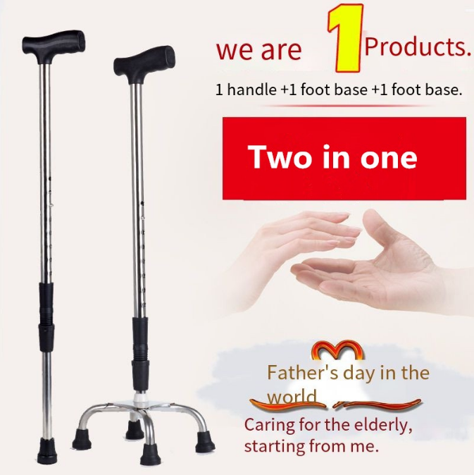 Stainless Steel 9 Gears to Adjust height The aged Walking Sticks Non ...