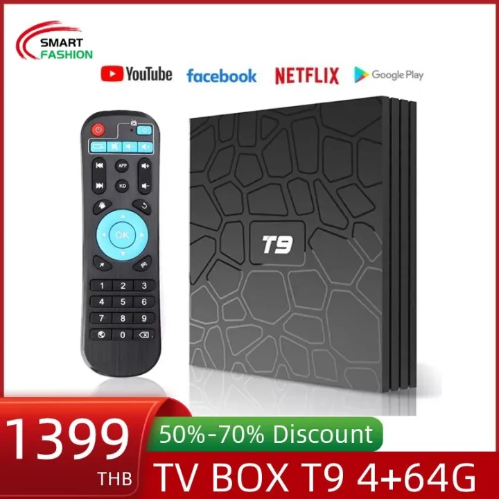 TV BOX T9 Android 9.0 TV BOX Android TV Box Amlogic RK3318 Octa Core Mali-450 4+64G 4K WiFi 2.4G ...
