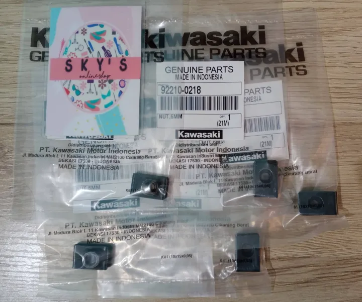 FURY 125 KAWASAKI GENUINE FAIRING NUT 6MM ( 4 pieces ) | Lazada PH