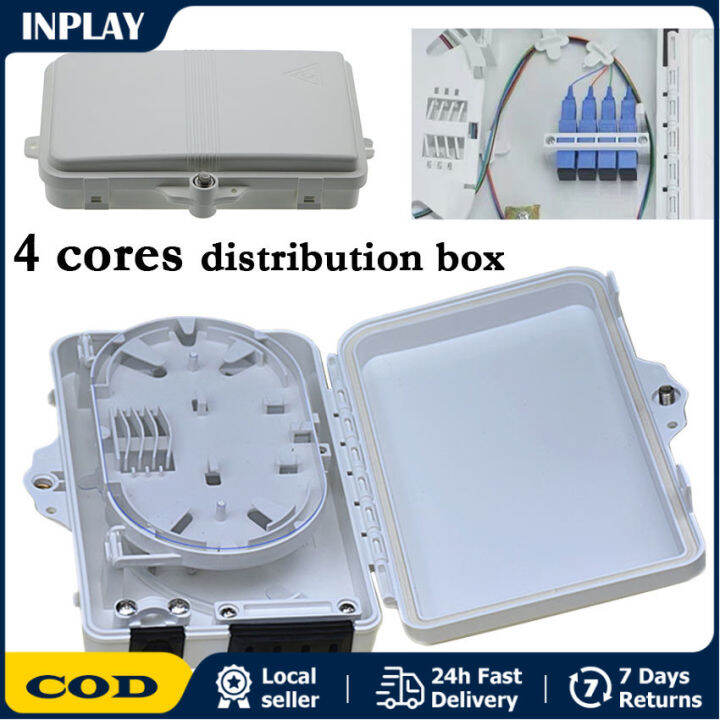 FTTH 4 Core 6 Core Fiber Optic Termination Box 4 Port Optical Fiber Distribution Box FTTX Fiber ...