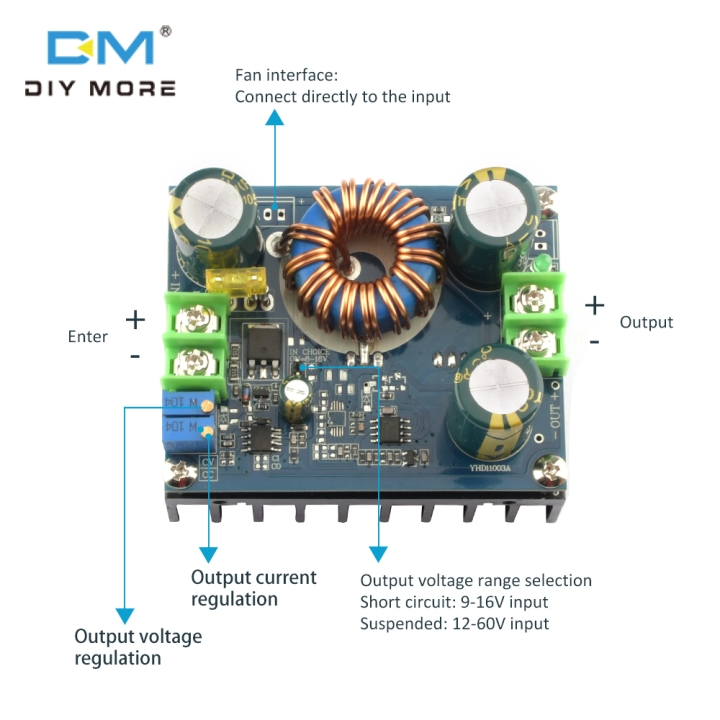 [100% Original] diymore DC-DC High Power Boost Module 600w Constant ...