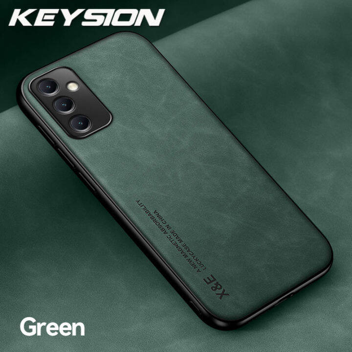 KEYSION Luxury Leather Case for Samsung A54 5G A34 A14 LTE A24 Silicone ...