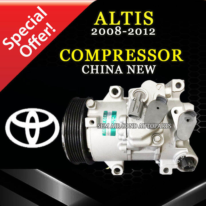 TOYOTA ALTIS 2008-2012 YEAR CHINA NEW COMPRESSOR/ KOMPRESOR (CAR ...